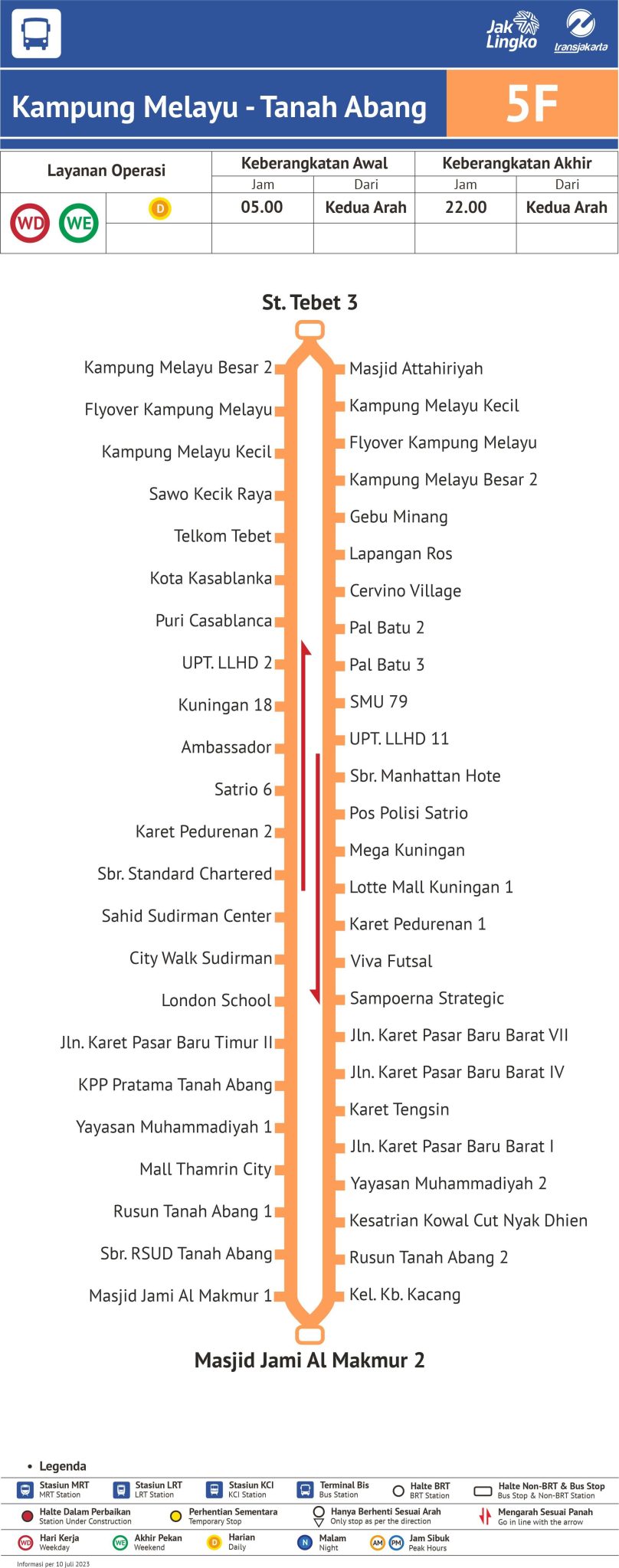 Peta Rute TransJakarta Reguler Non BRT - BUSWAY.ID