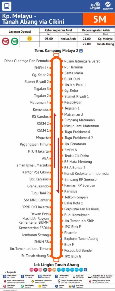 Peta Rute TransJakarta Reguler Non BRT – BUSWAY.ID